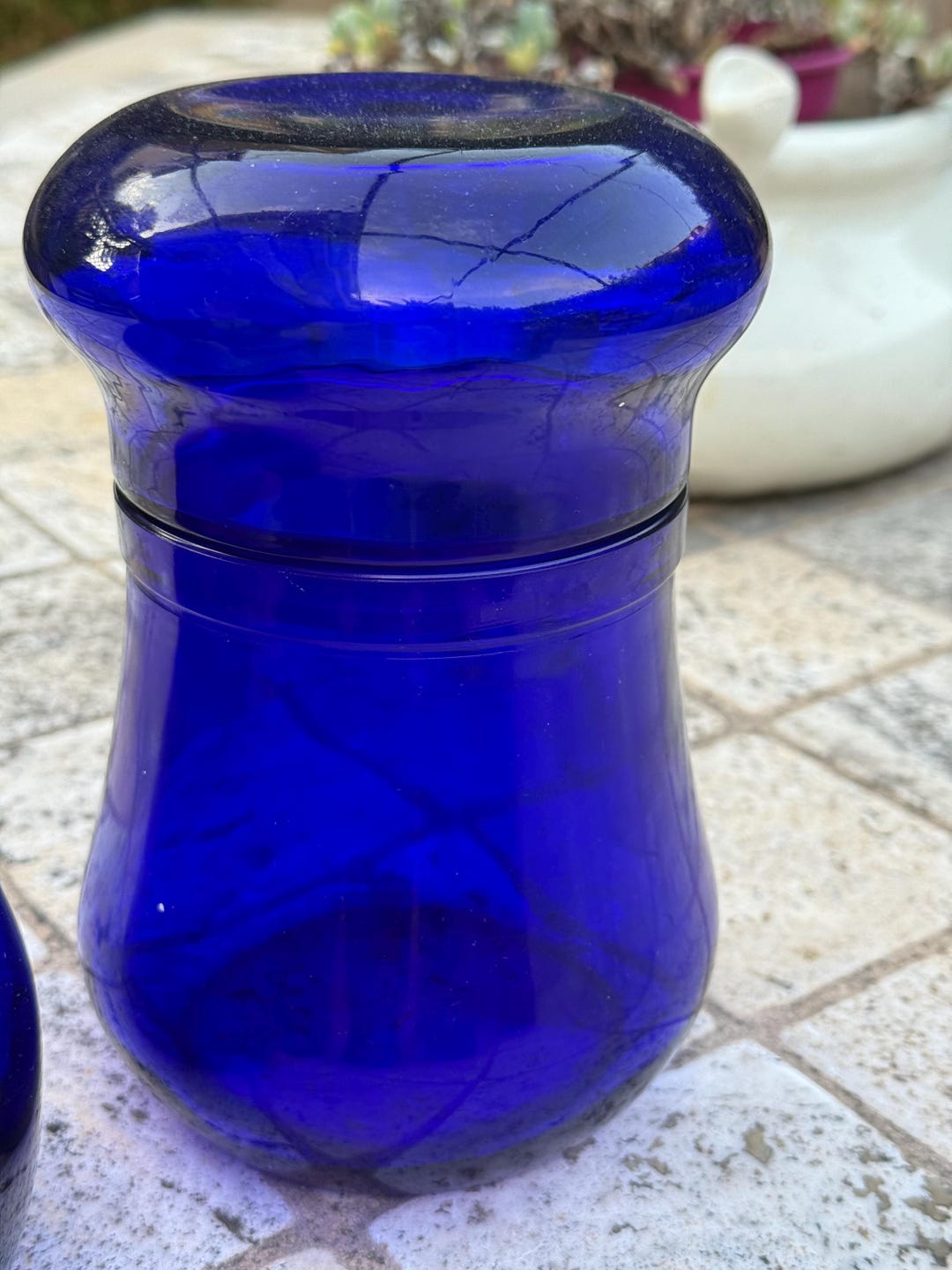 Bormioli Rocco Blue-brf Glass Container Jar Italy - 70's - Etsy