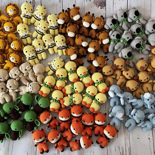 Crochet Animals Keychain - Etsy