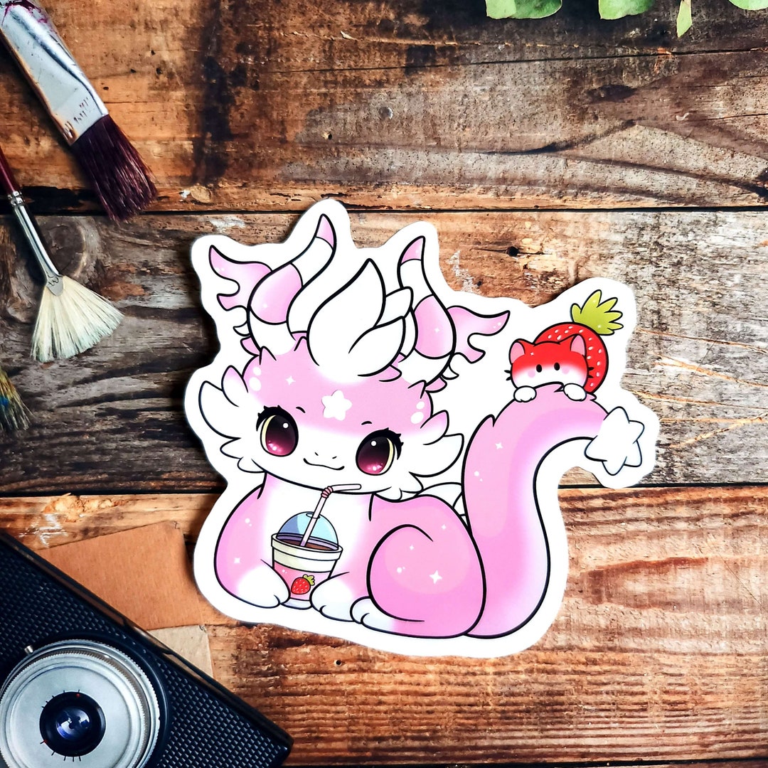Cute Dragon Vinyl Sticker - Stickers - Dragon - Cute Dragon - Stickers ...