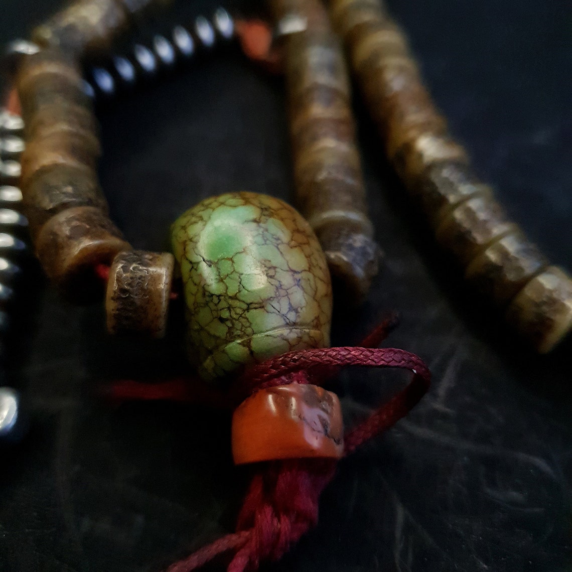 Tibetan Kapala 108 Mala Old, Mala Prayer Beads, Mala Bodhi 108 ...
