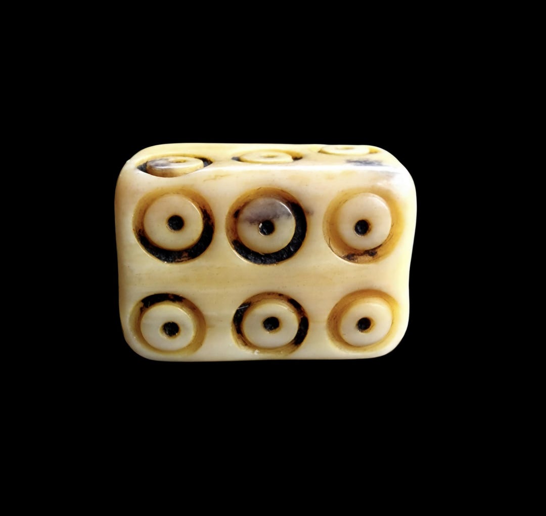 Kapala Mala Bead, Kapala Amulet, Old Mala Prayer 108 Beads, Tibetan ...