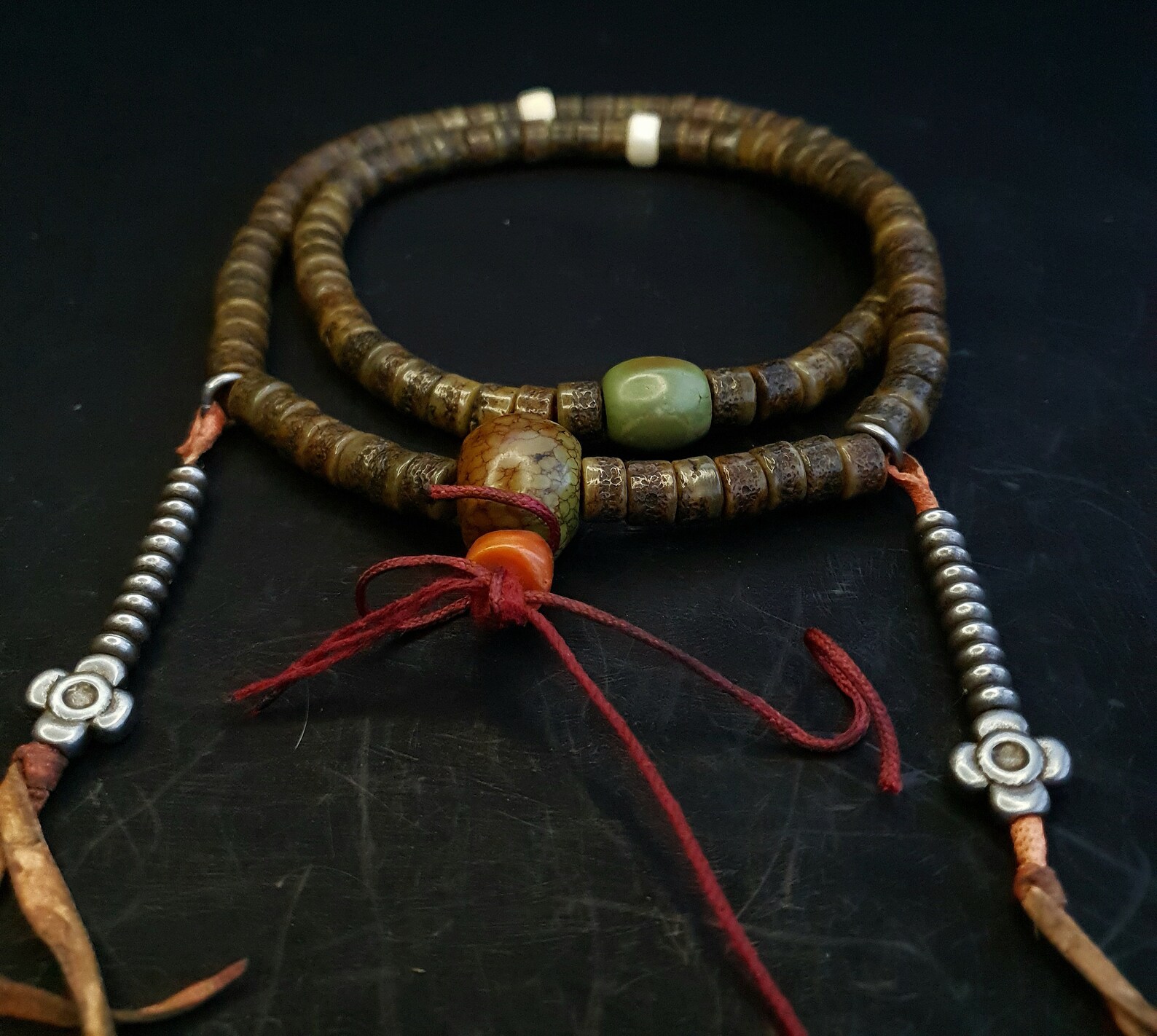 Tibetan Kapala 108 Mala Old, Mala Prayer Beads, Mala Bodhi 108 ...