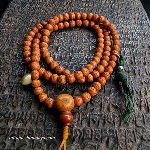 Tibetan 108 Bodhi Mala Old, Mala Prayer Beads, Himalayan Antique Old ...