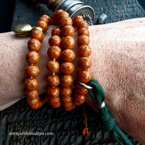 Tibetan 108 Bodhi Mala Old, Mala Prayer Beads, Himalayan Antique Old ...