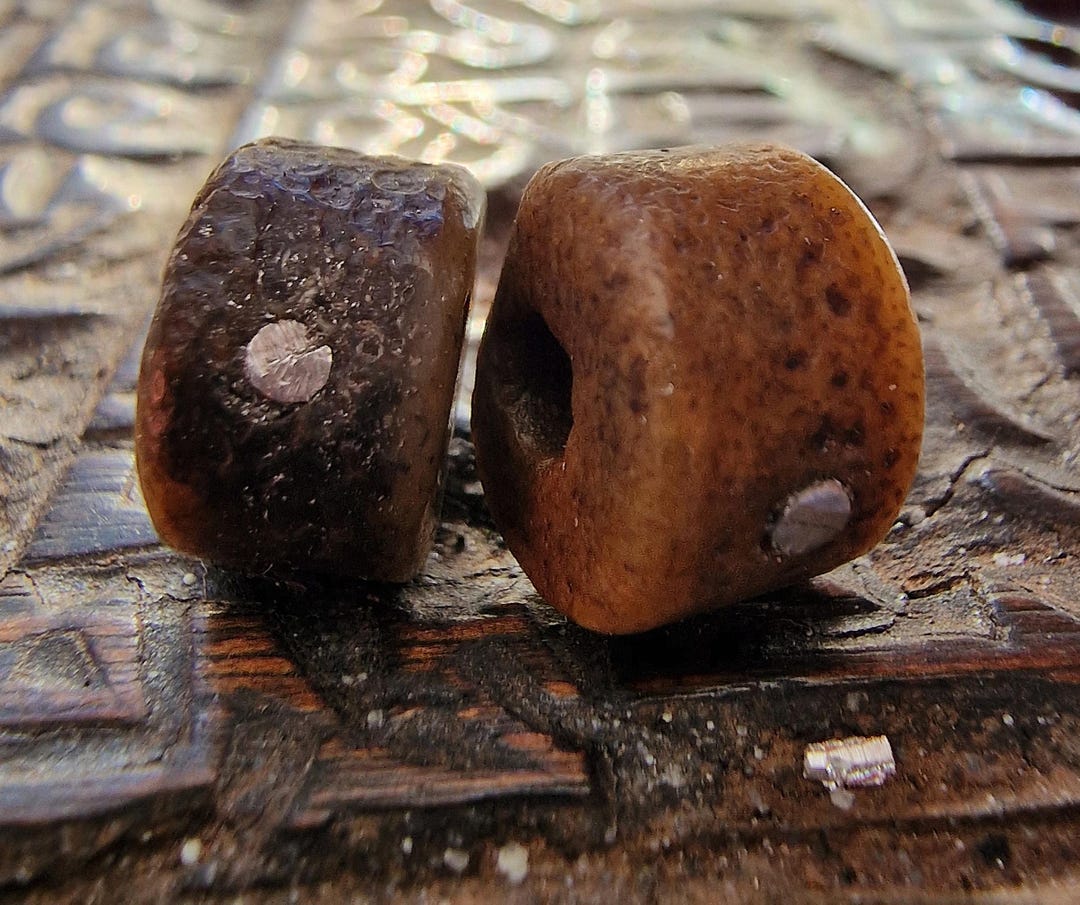 Kapala Mala Bead, Kapala Amulet, Old Mala Prayer 108 Beads, Tibetan ...