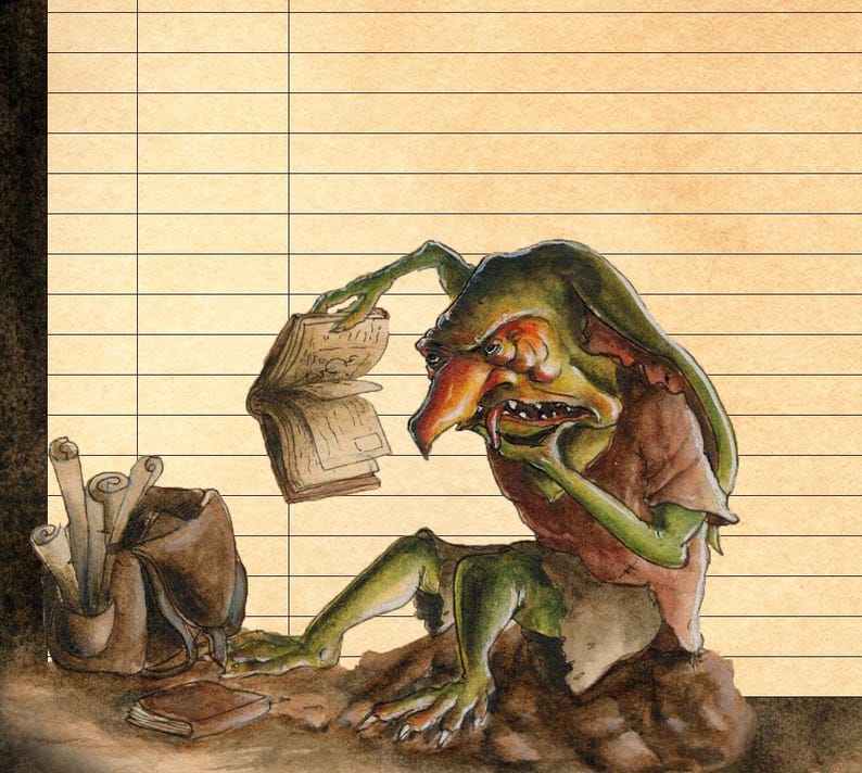 Custom Character Sheet - Goblin - Etsy