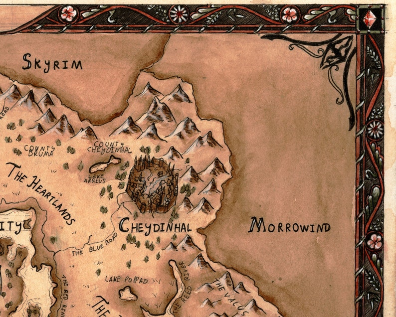 Mapa de Cyrodiil (TES IV: Oblivion) - Etsy España