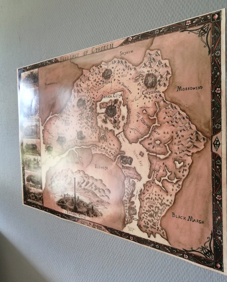 Map of Cyrodiil (TES IV: Oblivion) - Etsy