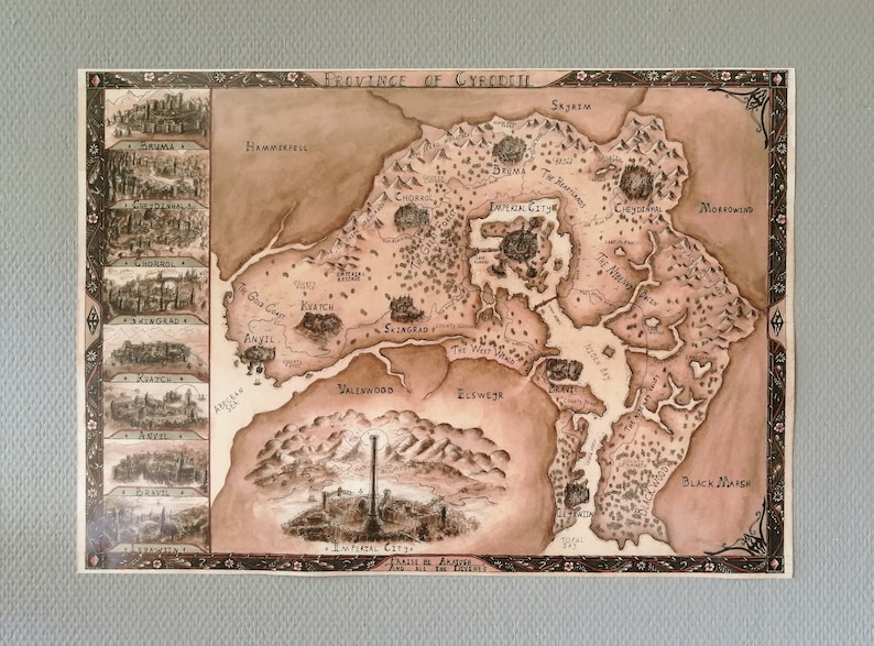 Map of Cyrodiil (TES IV: Oblivion) - Etsy