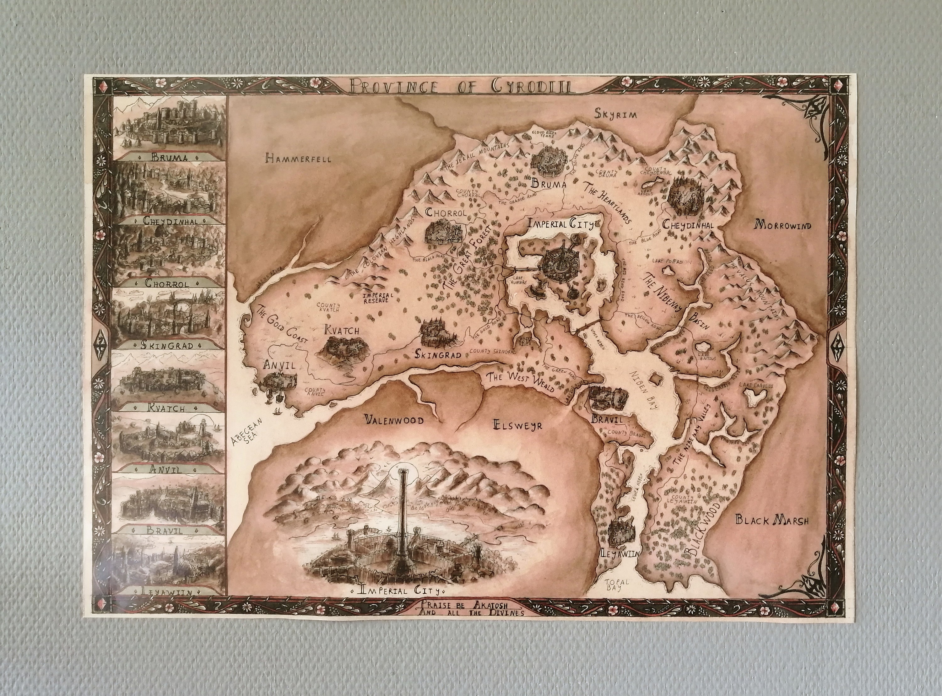 Map of Cyrodiil (TES IV: Oblivion) - Etsy