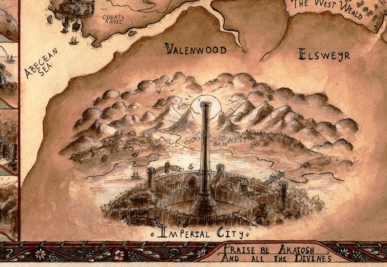 Mapa de Cyrodiil (TES IV: Oblivion) - Etsy España