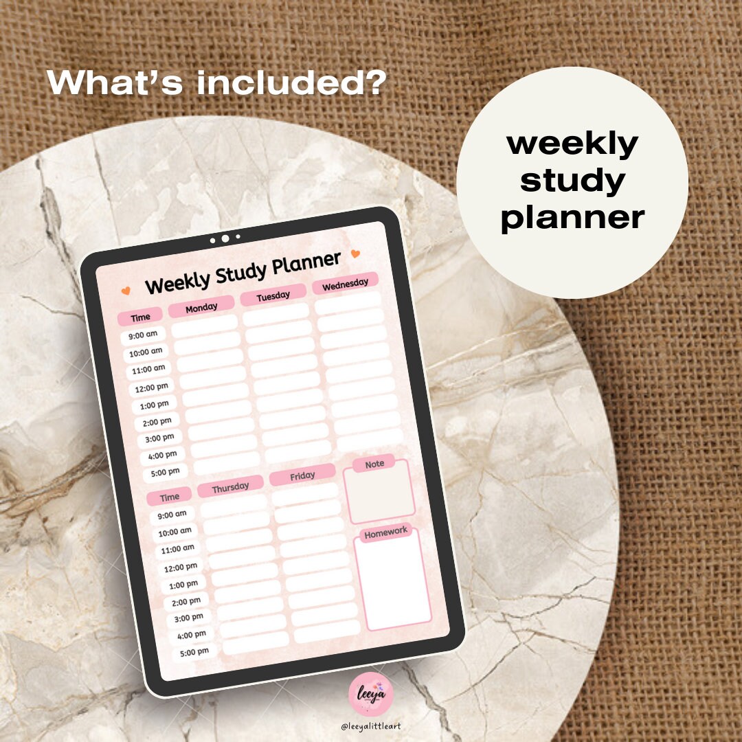 2024 Student Digital Planner Study Planner A4 Printable Instant ...