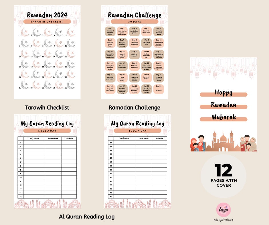 Buy Ramadan Journal 2024, Printable Ramadan Calendar, Ramadan Journal ...