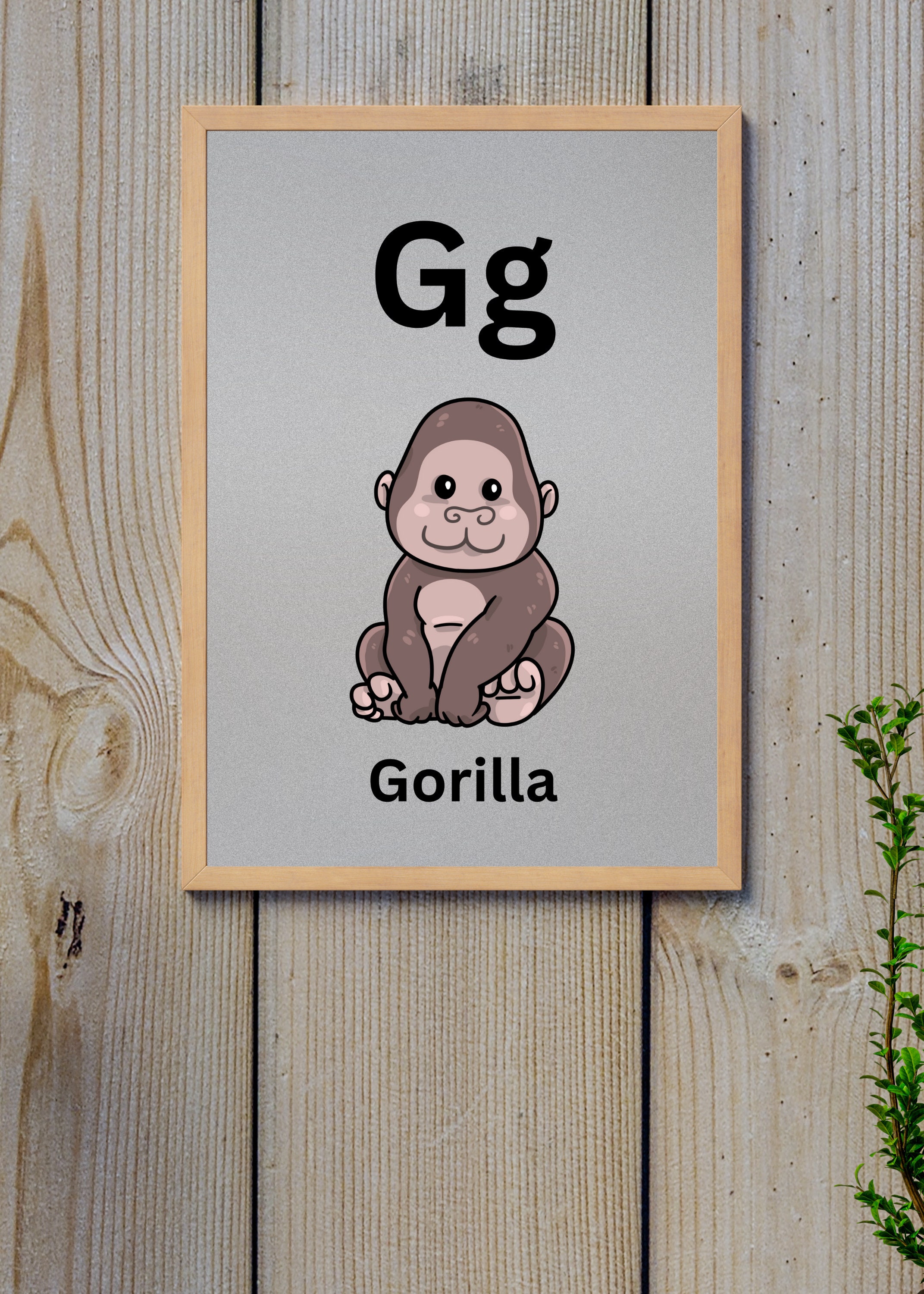 Animal Alphabet Card Set Alphabet Flash Cards Abc Nursery Wall Cards ...