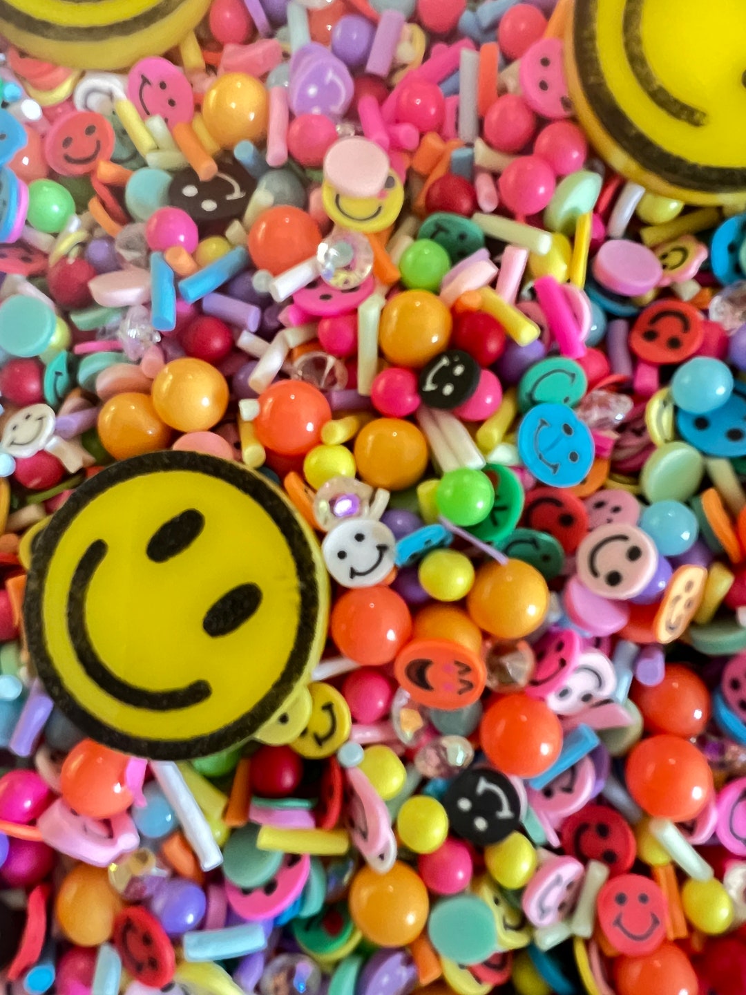 Smiley Face Polymer Clay Sprinkle Mix, Smiley Face Sprinkles, Shaker ...