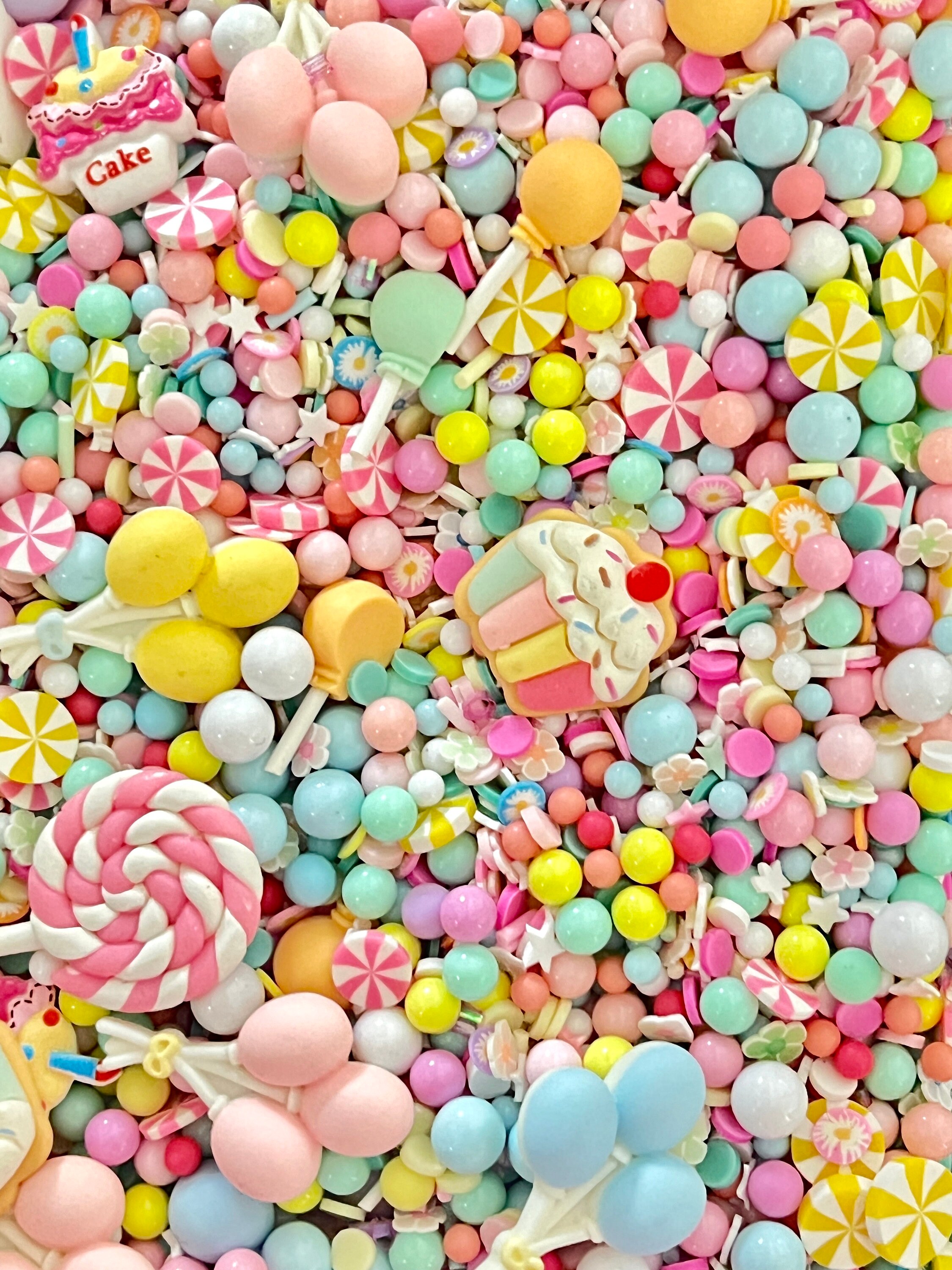 Happy Birthday Polymer Clay Sprinkle Mix, Fake Celebration Sprinkles ...