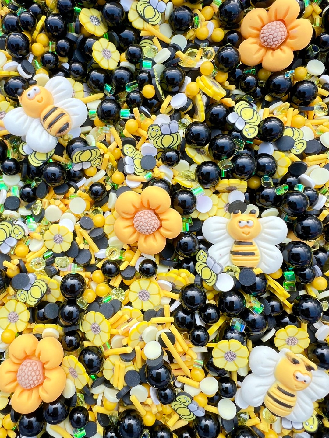 Bumblebee Polymer Clay Sprinkle Mix, Fake Bumblebee Sprinkles, Shaker ...