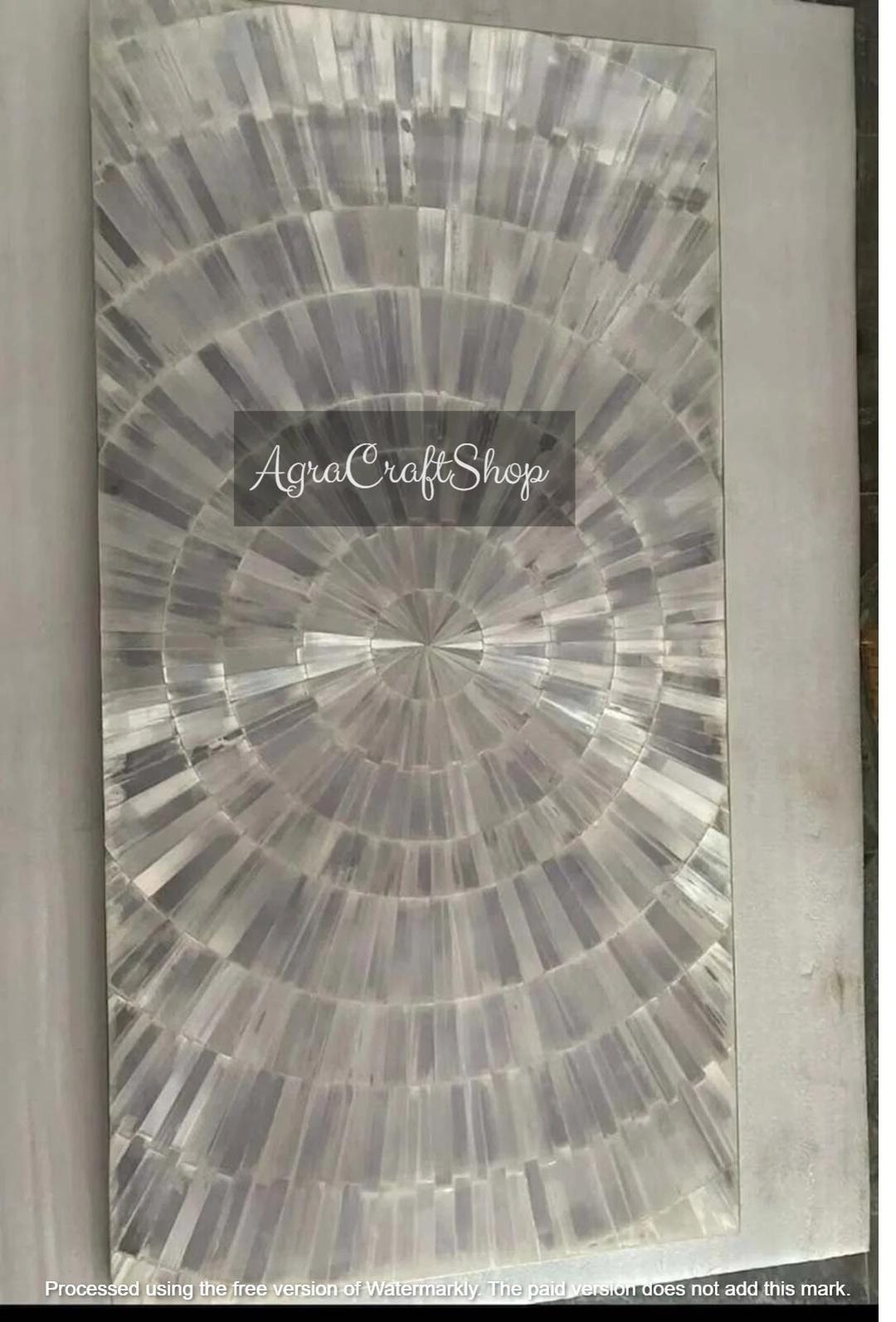 Selenite & Stone Table: Mid-century Modern Living Room Decor - Etsy