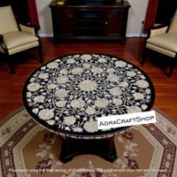 White Marble Geometric Inlay Dining Table | Luxury Rectangular Marble ...