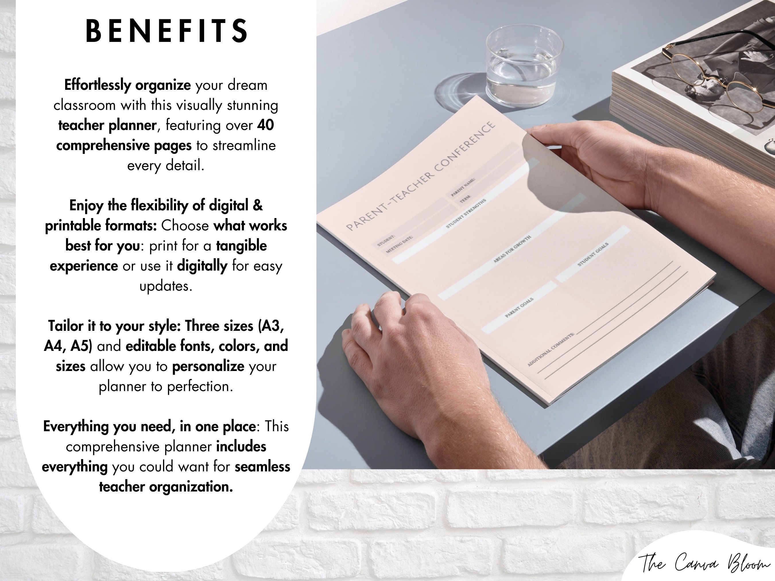 2024 Teacher Planner, Printable Teacher Planner, Digital Teacher ...