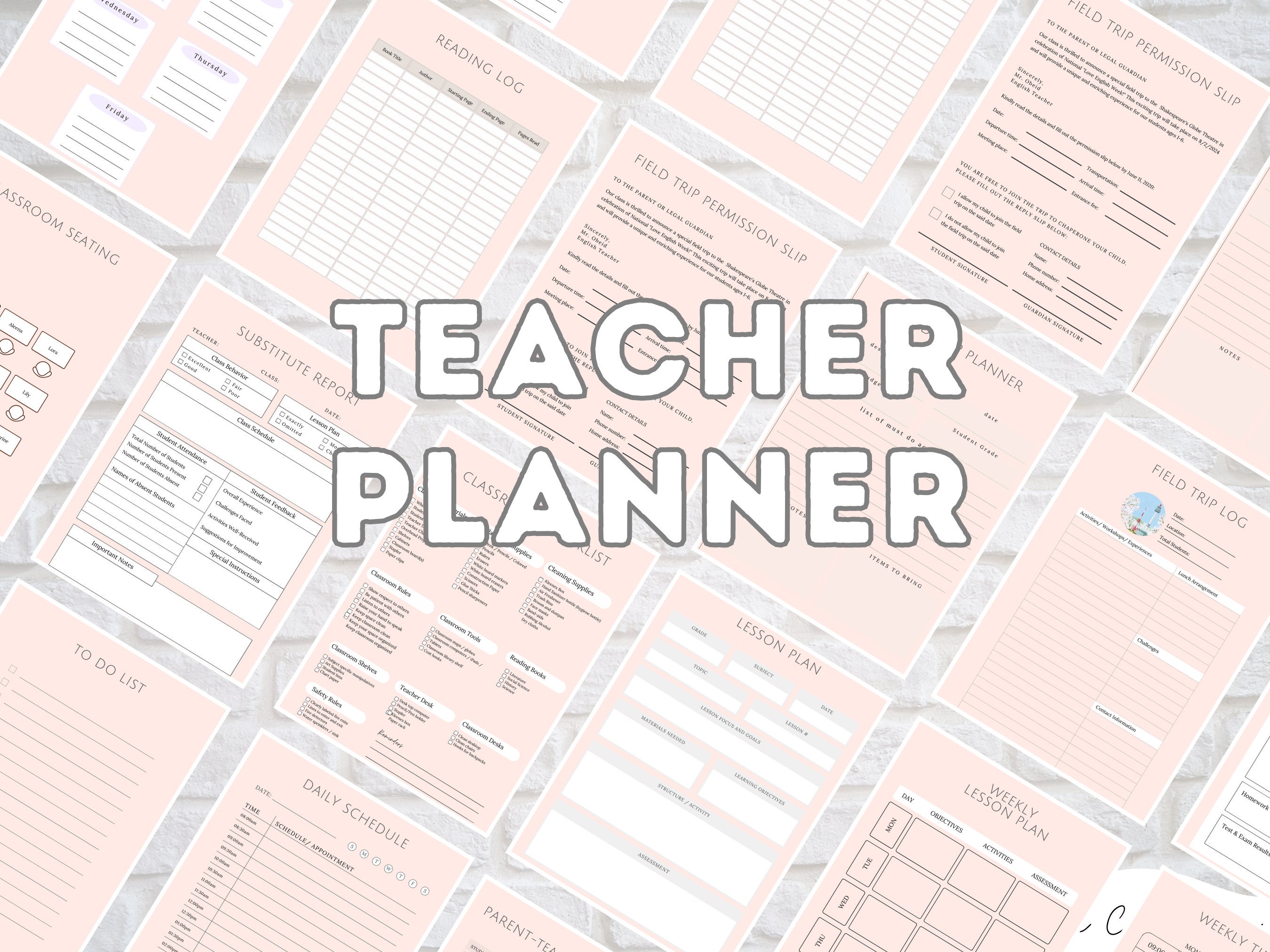 2024 Teacher Planner, Printable Teacher Planner, Digital Teacher ...