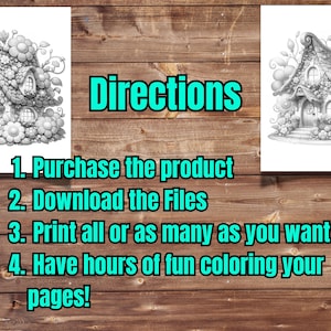 35 Floral Cottages Coloring Pages for Adults and Kids, Whimsical ...
