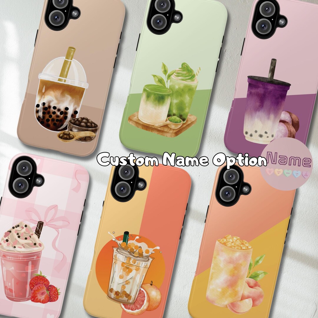 Personalized Boba Bubble Tea Dual-layer Tough Phonecase for iPhone ...