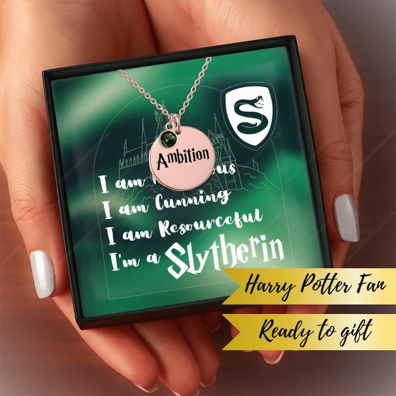 Custom HP Ambition Snake House Necklace, Personalized Harry P. Font ...