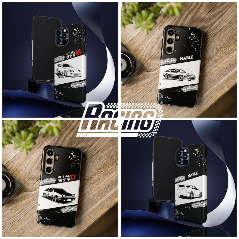 Custom Anime Initial D Inspired Dual-layer iPhone Samsung Tough ...