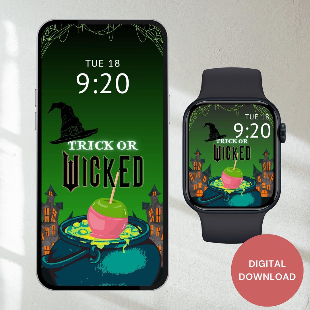 Trick or Wicked Elphaba Inspired Combo Apple Watch & iPhone Digital ...