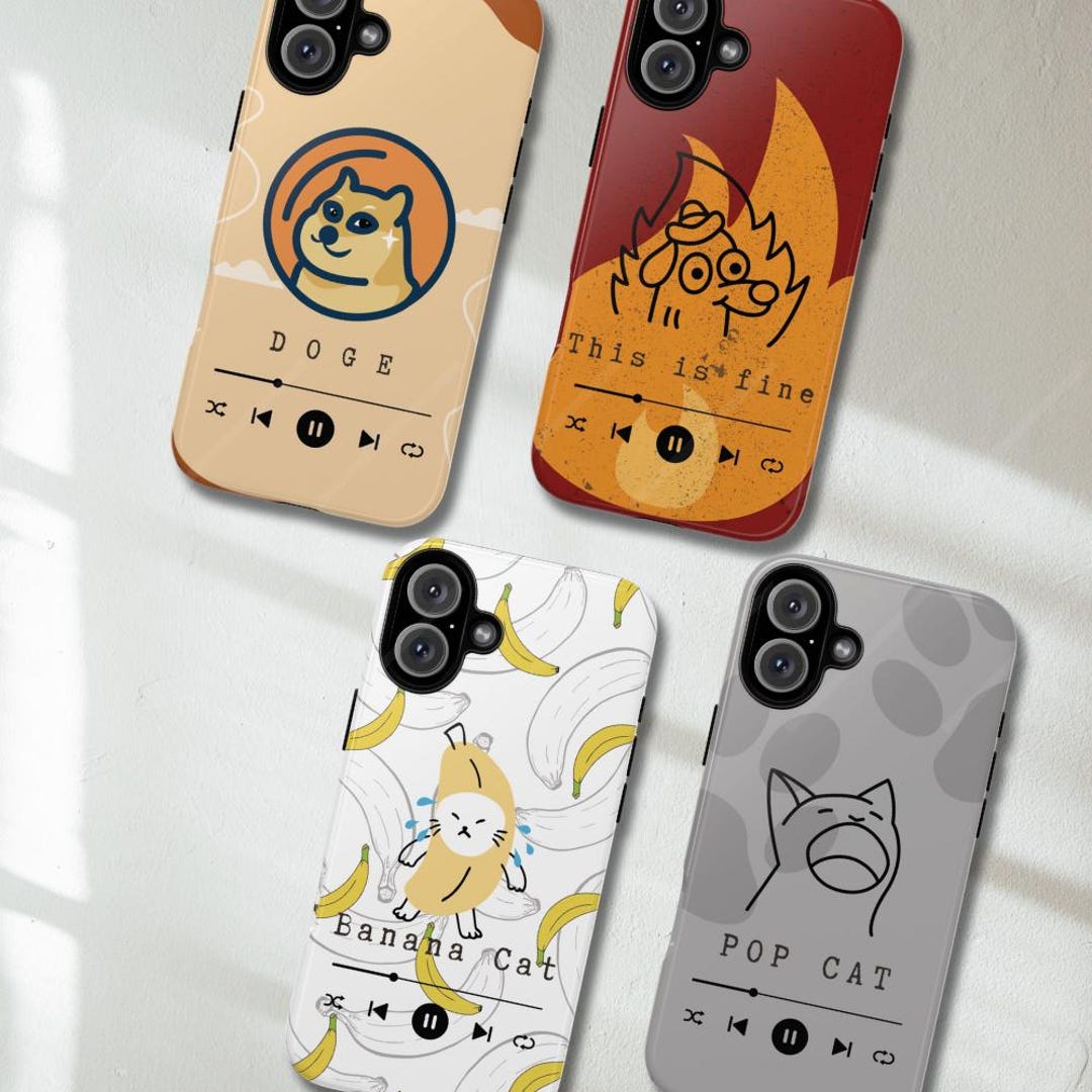Funny Tiktok Meme Dual-layer Tough Phonecase for iPhone Samsung, Music ...