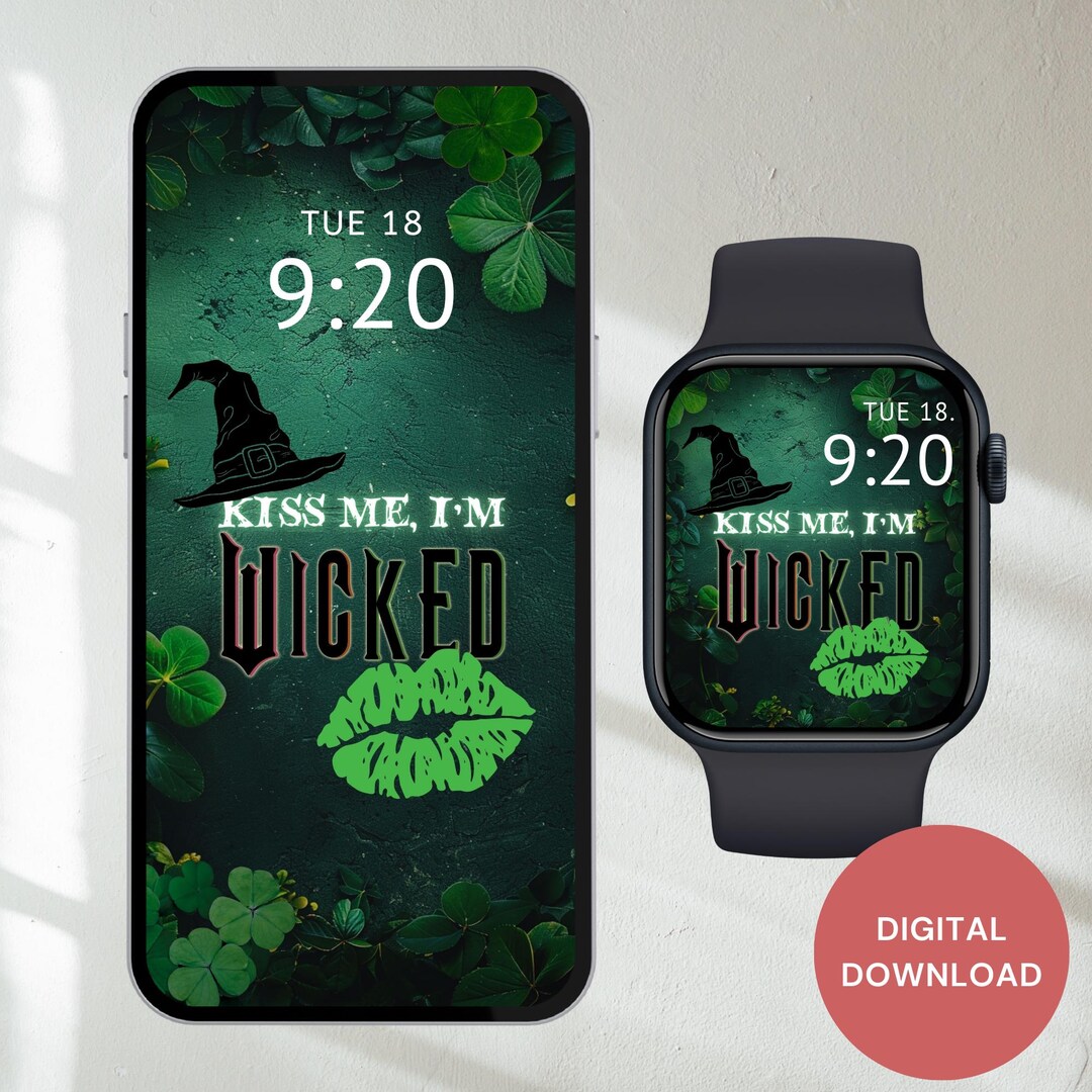 Kiss Me, I’m Wicked Elphaba-inspired Combo Apple Watch & iPhone Digital ...