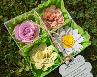 Watercolor Flower Seed Paper Gift Tag Flower Print Set of Twelve Tiny ...