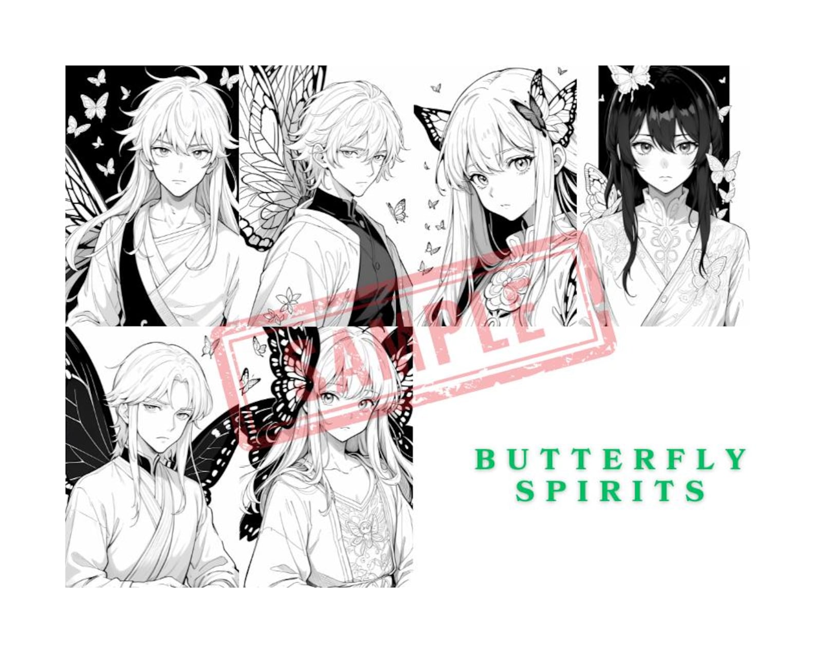 Forest Spirits Ghibli Style Art Anime Coloring Book, 30 Pages Manga ...