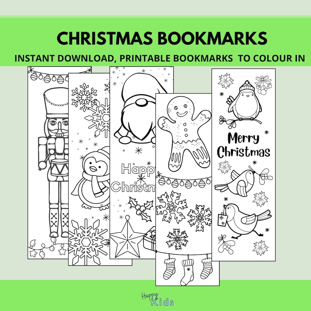 Christmas Bookmarks to Colour In, Affordable, Print as Many as You Need ...