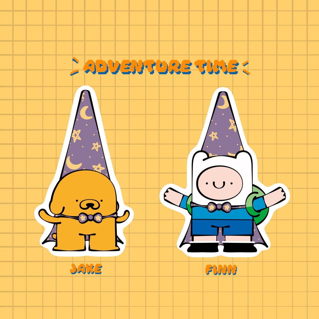 Adventure Time: Magician Finn and Jake L Keychain L Charm - Etsy