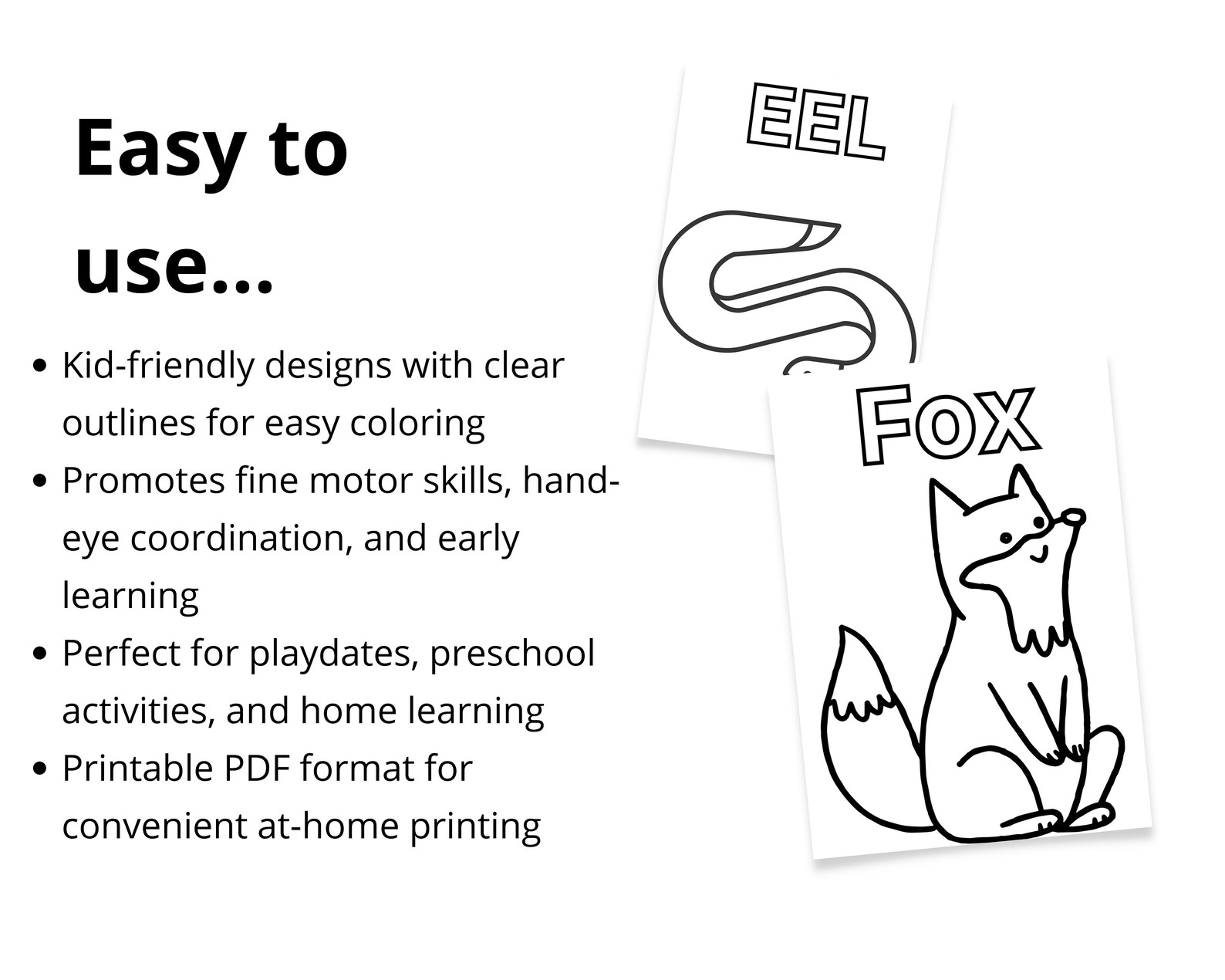 A-Z Animal Coloring Pages for Young Kids - Etsy