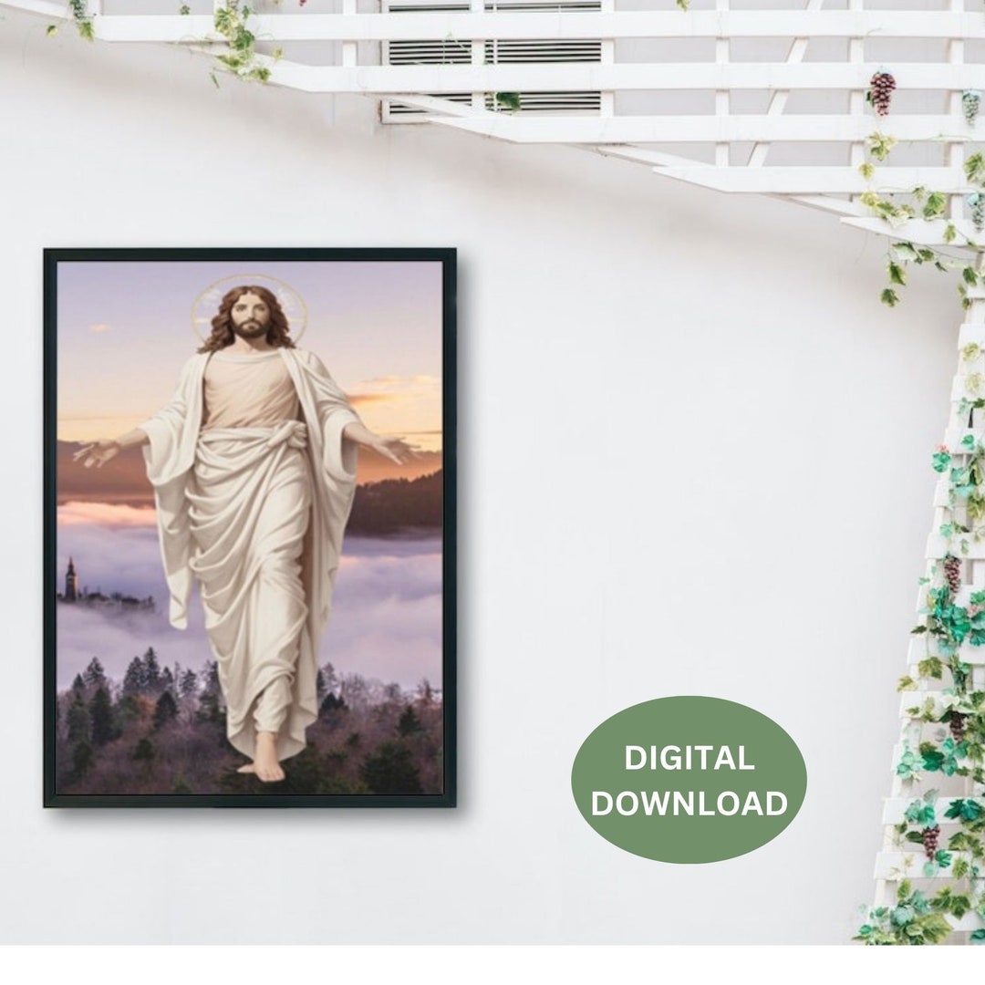 Peaceful Jesus Wall Art Soulful Portrayal, Divine Visage, Saviour ...