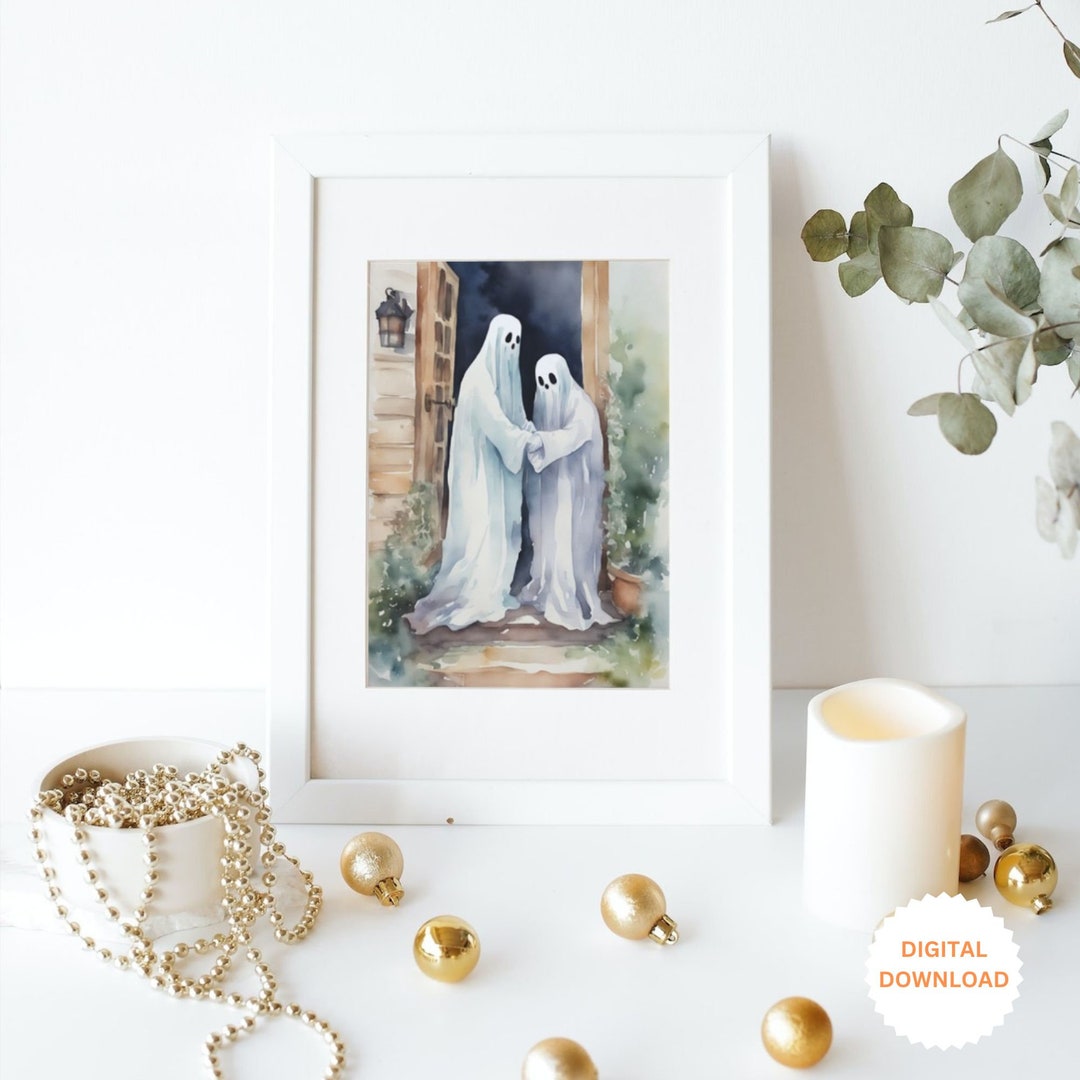 Welcome Ghost Wall Art Ghostly Home Accent, Spectral Delight, Ghostly ...