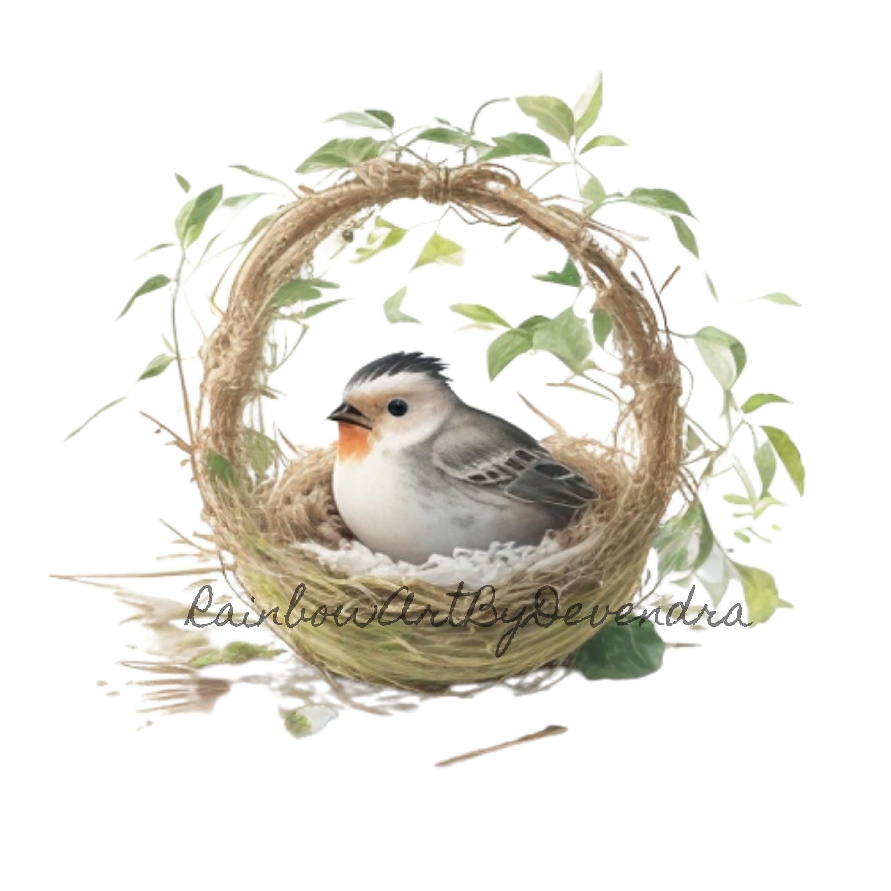 Bird Nest Clipart Bird Nest Images, Bird Lover Artwork,fluffy Nest ...