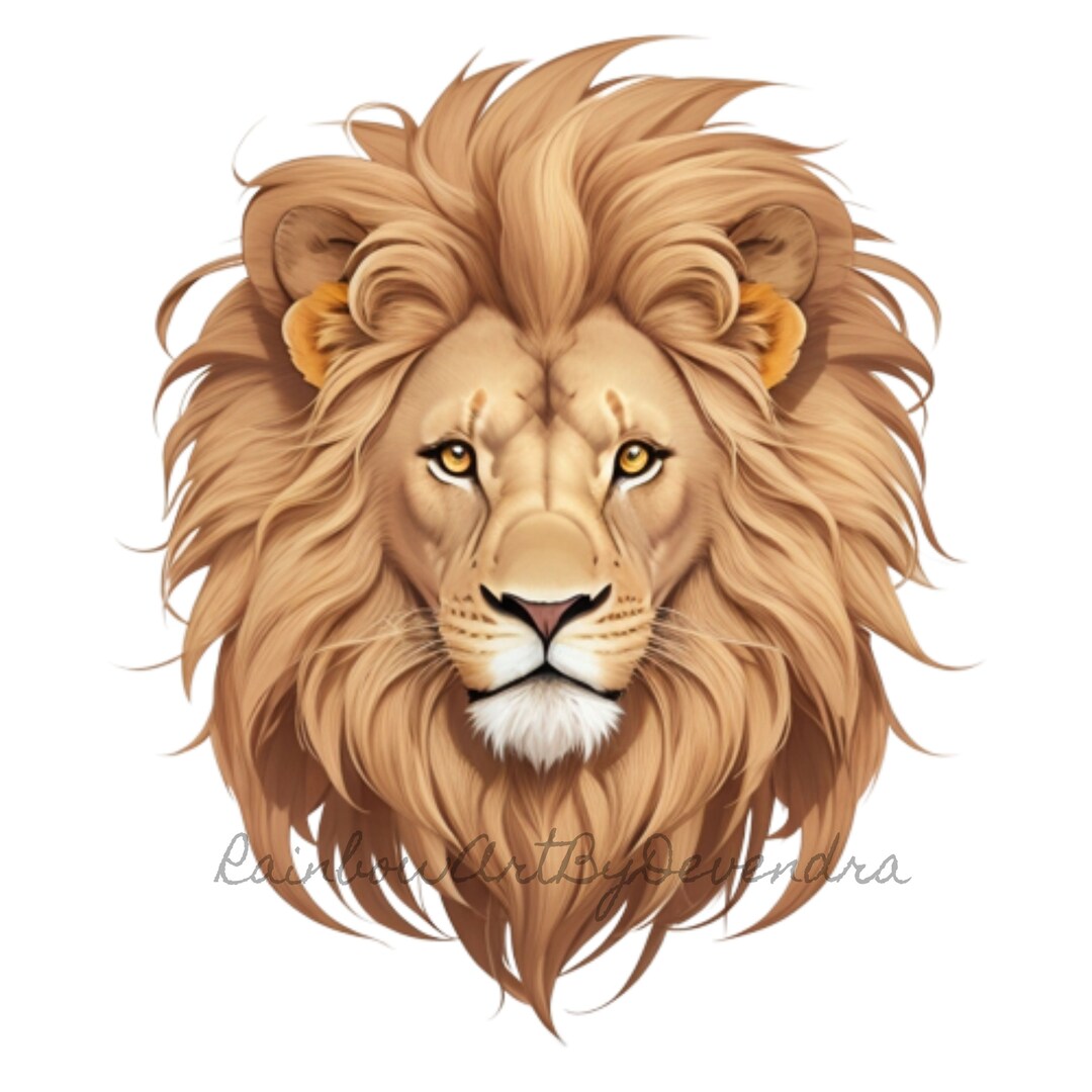 Lion Clipart 10 High Quality Jpgs, Proud Lion, Lion Face Art, Asiatic ...