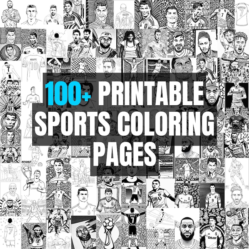 Printable Sports Coloring Pages Pack - Etsy
