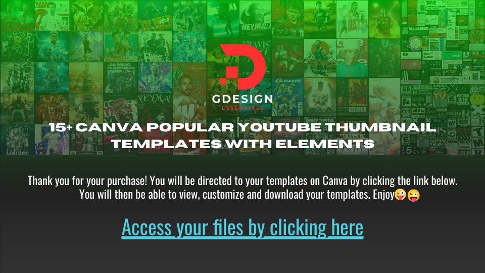 Canva Youtube Thumbnail Bundle - Etsy