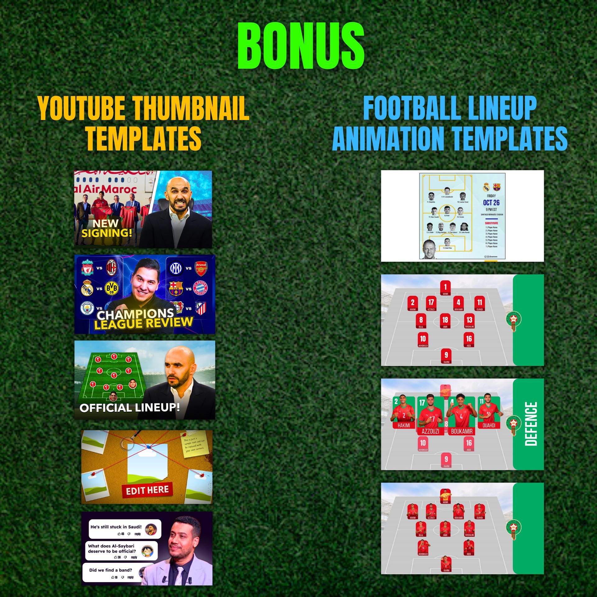 Football Templates for Social Media V2 - Etsy