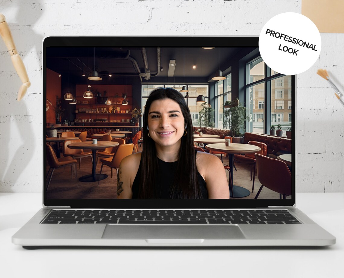 Cozy Cafe Background Zoom Virtual Background Digital - Etsy