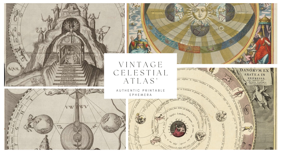 Vintage Celestial Atlas' Printable Ephemera / Digital Ephemera ...