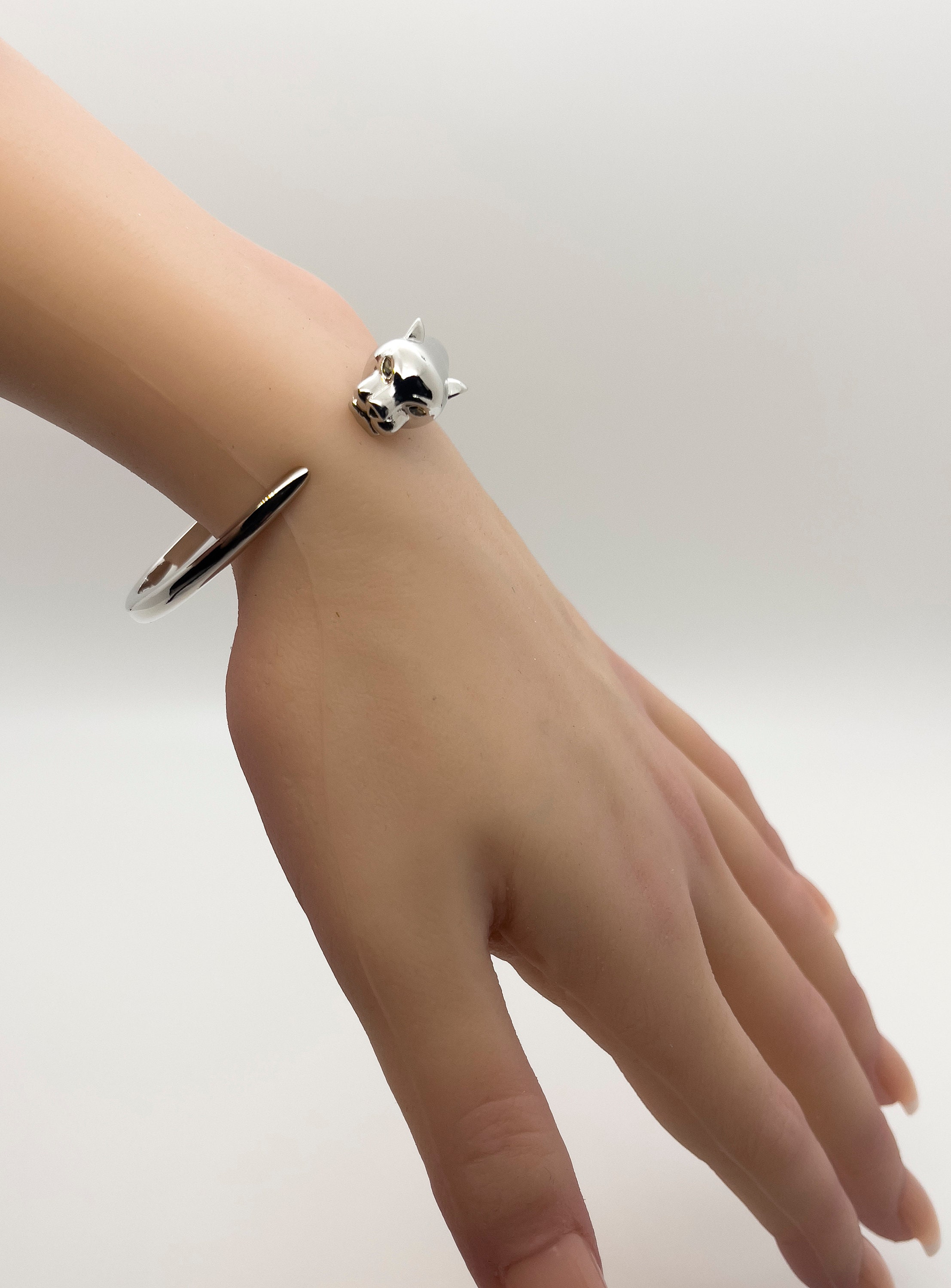 Tiger Bangle Bracelet: Stainless Steel Coated Cuff - Etsy