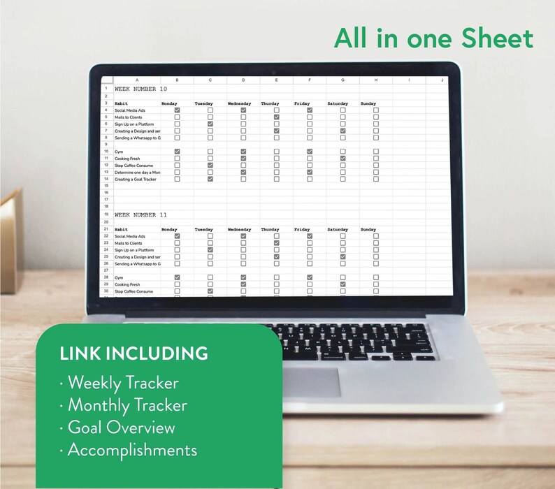 Sheet Habit Tracker , Weight Loss Tracker, Sheets Budget - Etsy