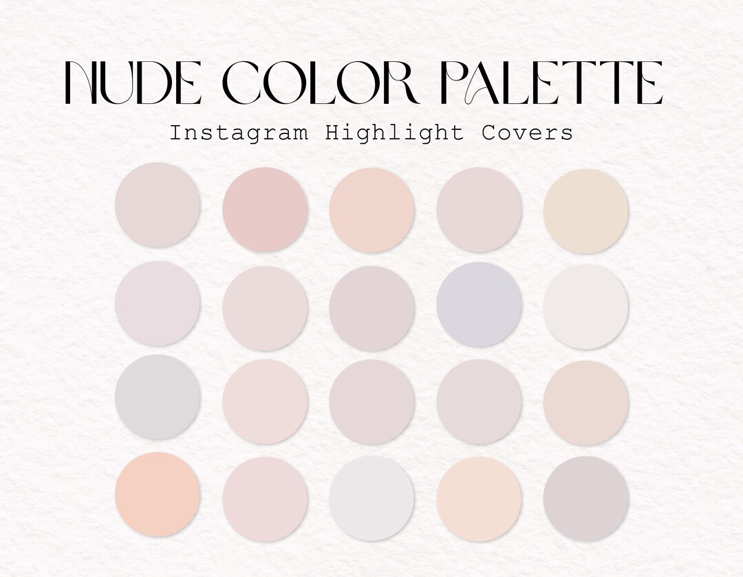Instagram Highlight Covers | Color Palette | 20 Highlight Covers | Nude ...
