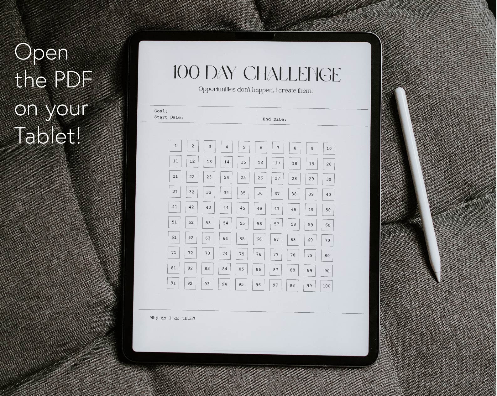 100 Days Challenge Goal Setting Worksheet 100 K Savings - Etsy